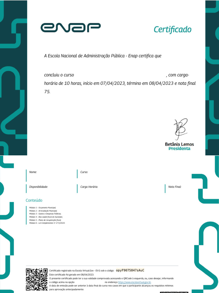 Jonathan Almeida Dos Santos - Certificado | PDF