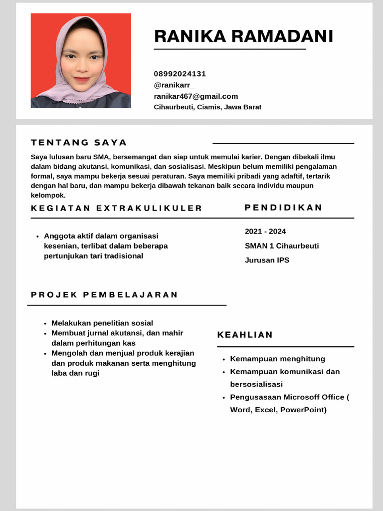 CV Ranika Ramadani | PDF