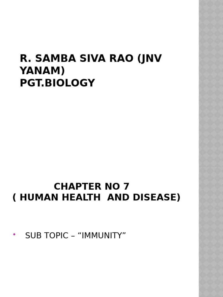 R. Samba Siva Rao (JNV Yanam) PGT - Biology | PDF