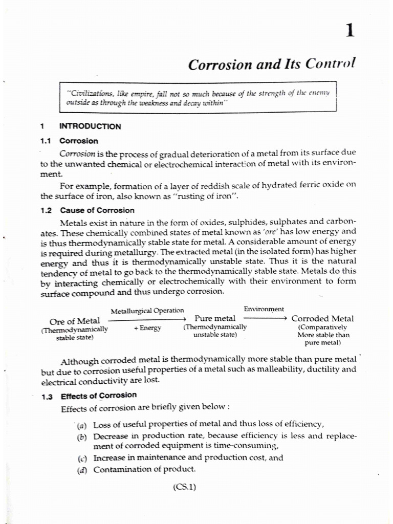 UNIT II - Corrosion | PDF