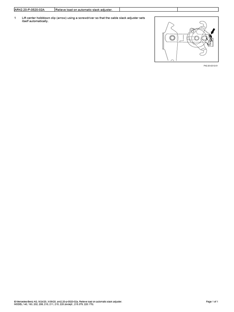 Relieve Load on Automatic Slack Adjuster | PDF