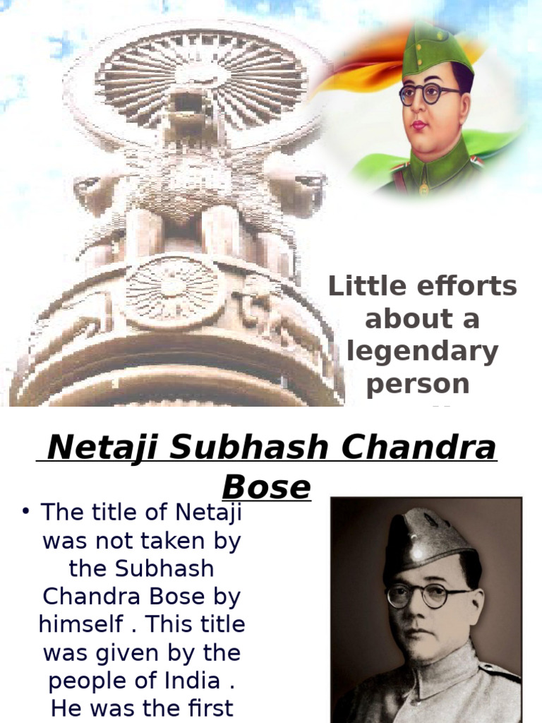 Netaji Subhash Chandr Bose | PDF