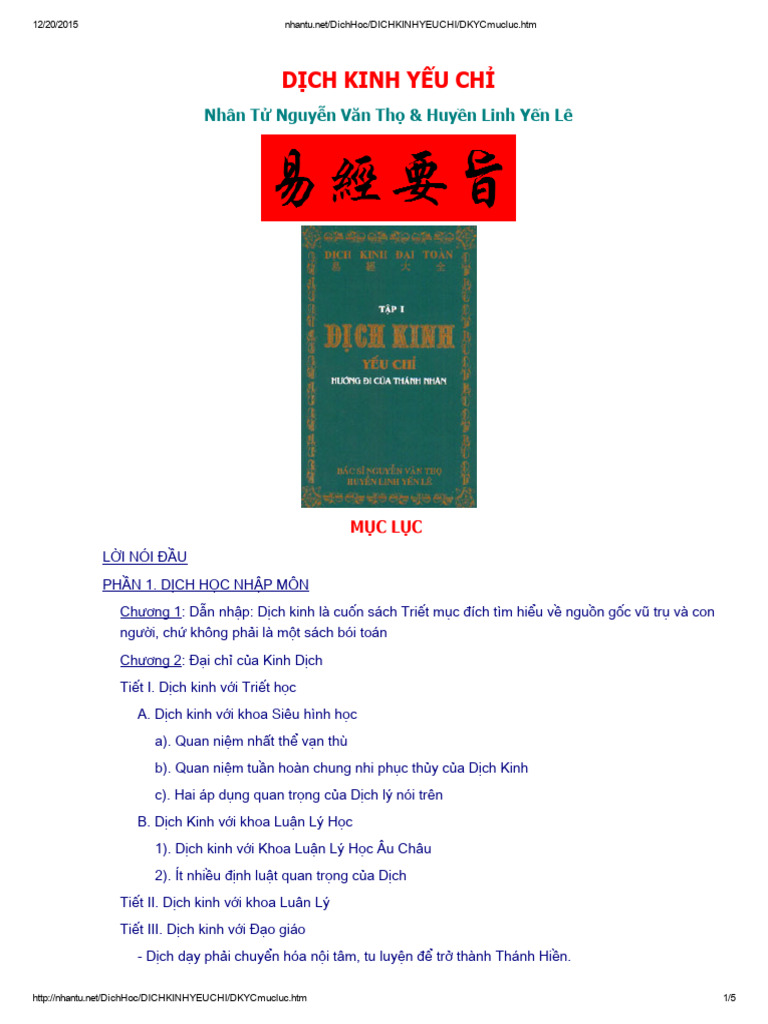 Dich Kinh Yeuch I | PDF