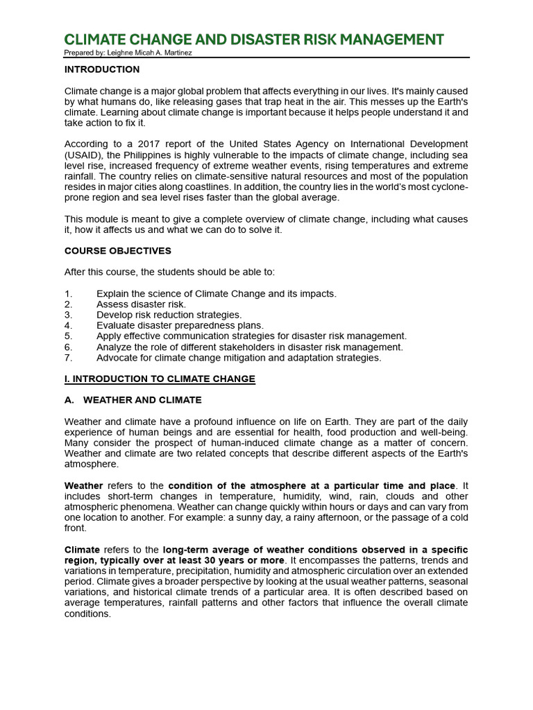 Module 1 Intro To Climate Change | PDF | Greenhouse Gas | Science ...