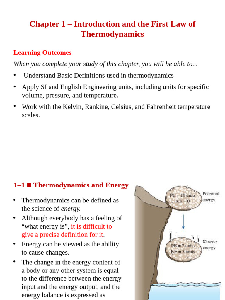 Chapter 1 Thermo | PDF | Temperature | Pressure Measurement