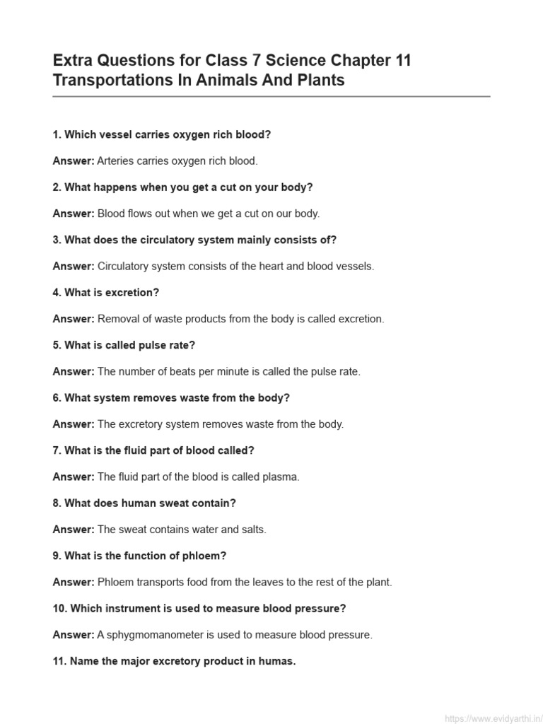 Important Questions Class 7 Science Chapter 11 | PDF