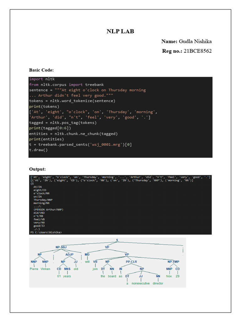 NLP Lab Codes | PDF