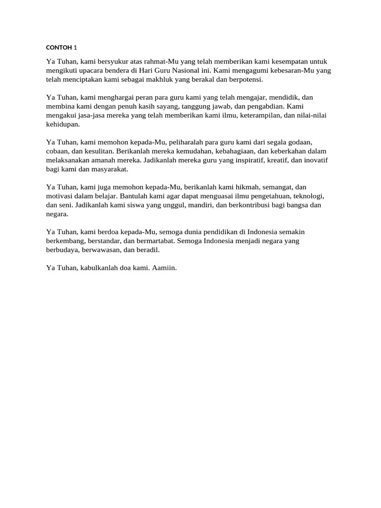 CONTOH DOA | PDF