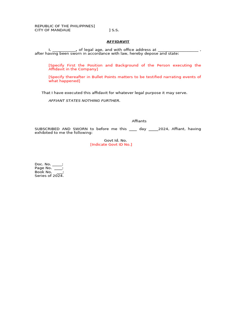 Witness Affidavit_Labor Cases | PDF