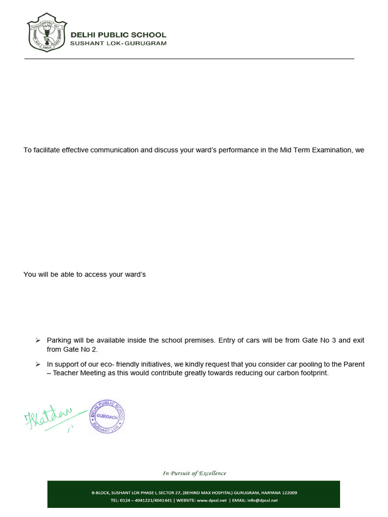 Parent-Teacher Meeting Details 2024 | PDF
