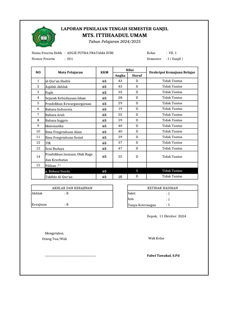 Format Raport Bayangan Ganjil 2024-2025 71 (1) TERBARUUU PLUS PERINGKAT ...