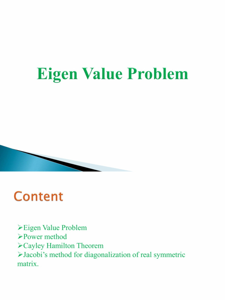 Numerical Eigen Value. | PDF
