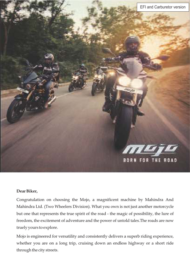 XT - UT Mojo Owner - S Manual | PDF