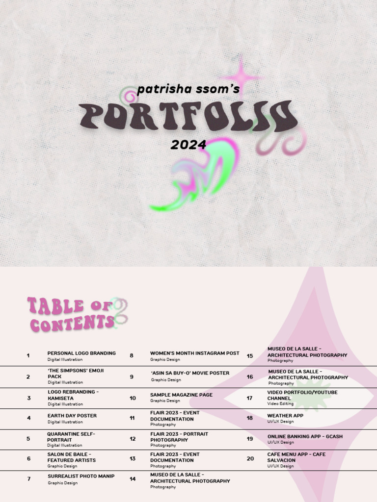 Patrisha Ssom's Portfolio (2024) | PDF | Logos | Graphic Design