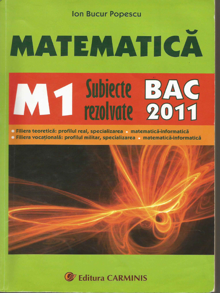 Variante Bac 2011 Mate M1 B&W | PDF