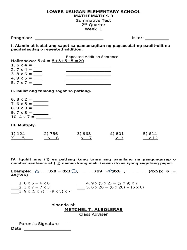 Math 3 - Q2 - w1 | PDF
