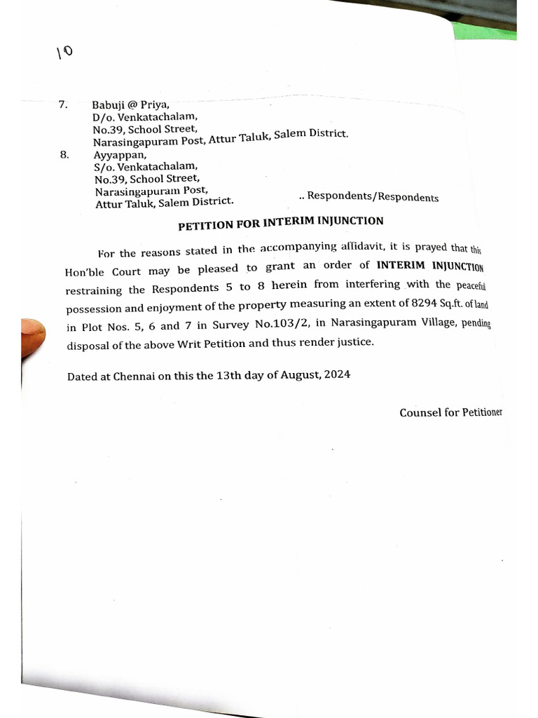 Interim Injunction | PDF