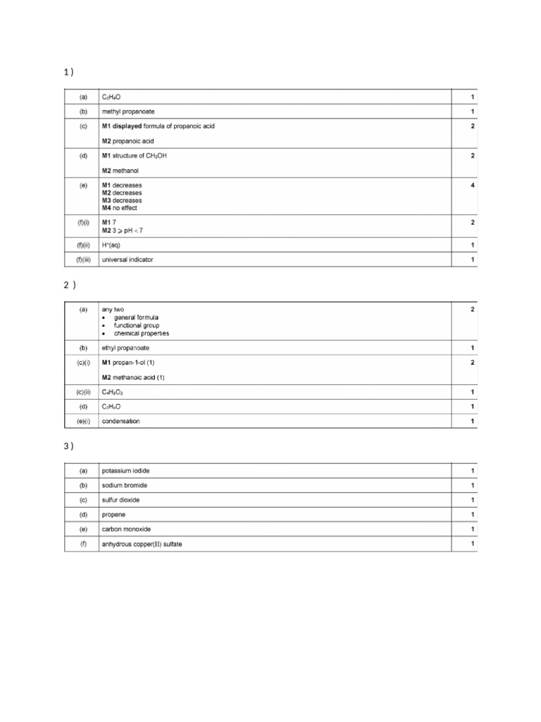 Organic Chemistry Worksheet 1 MS | PDF