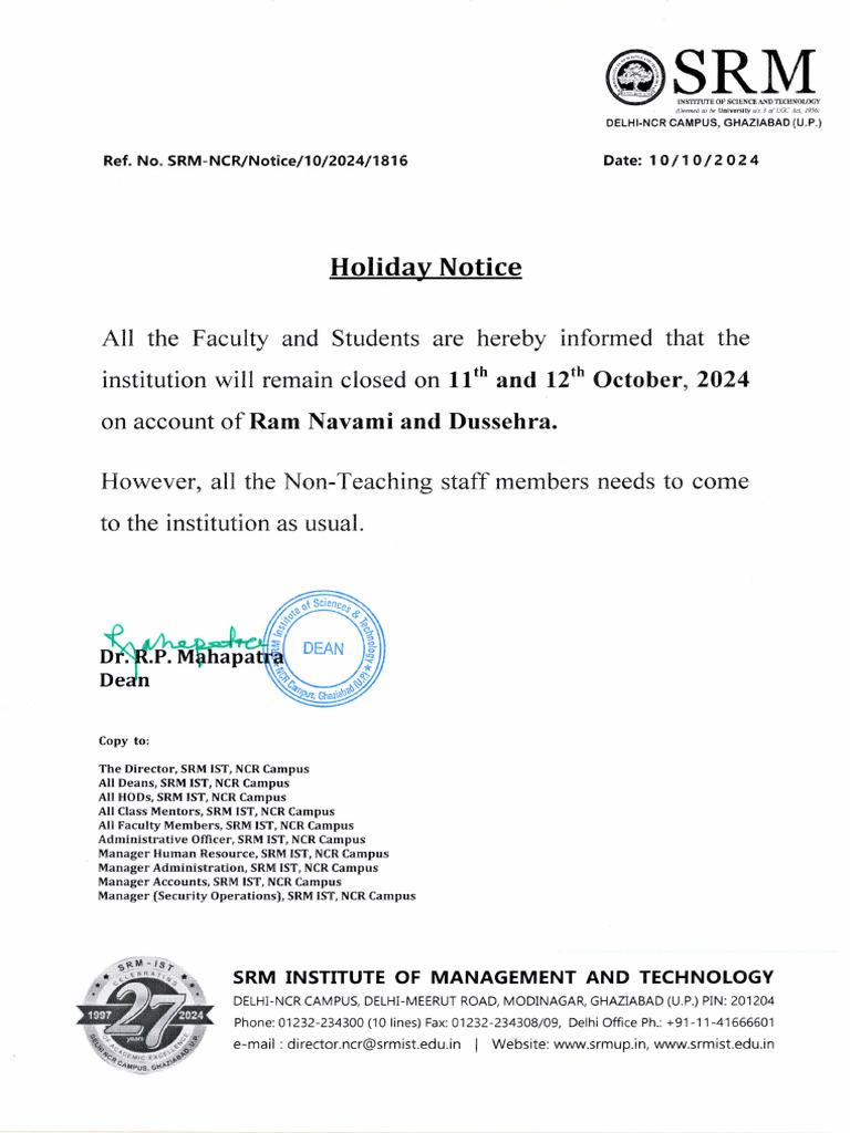 Notice - 10.10.2024 | PDF
