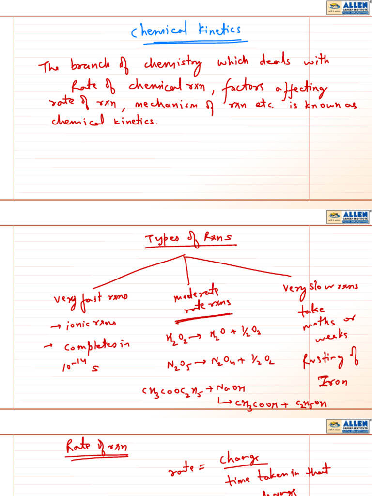 Chemical Kinetics 1 | PDF