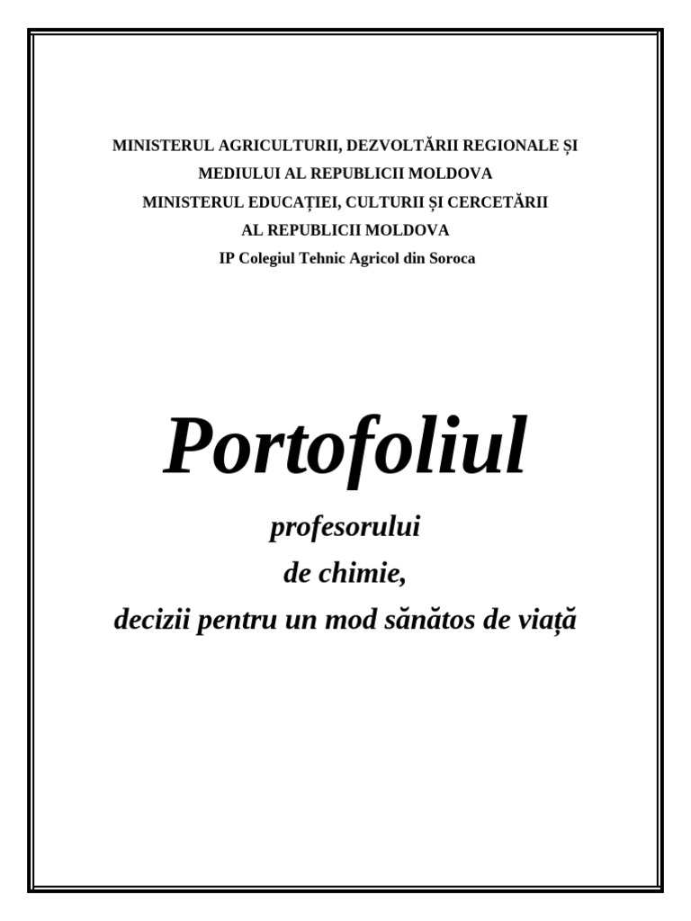 Foi de Titlu Portofoliu | PDF
