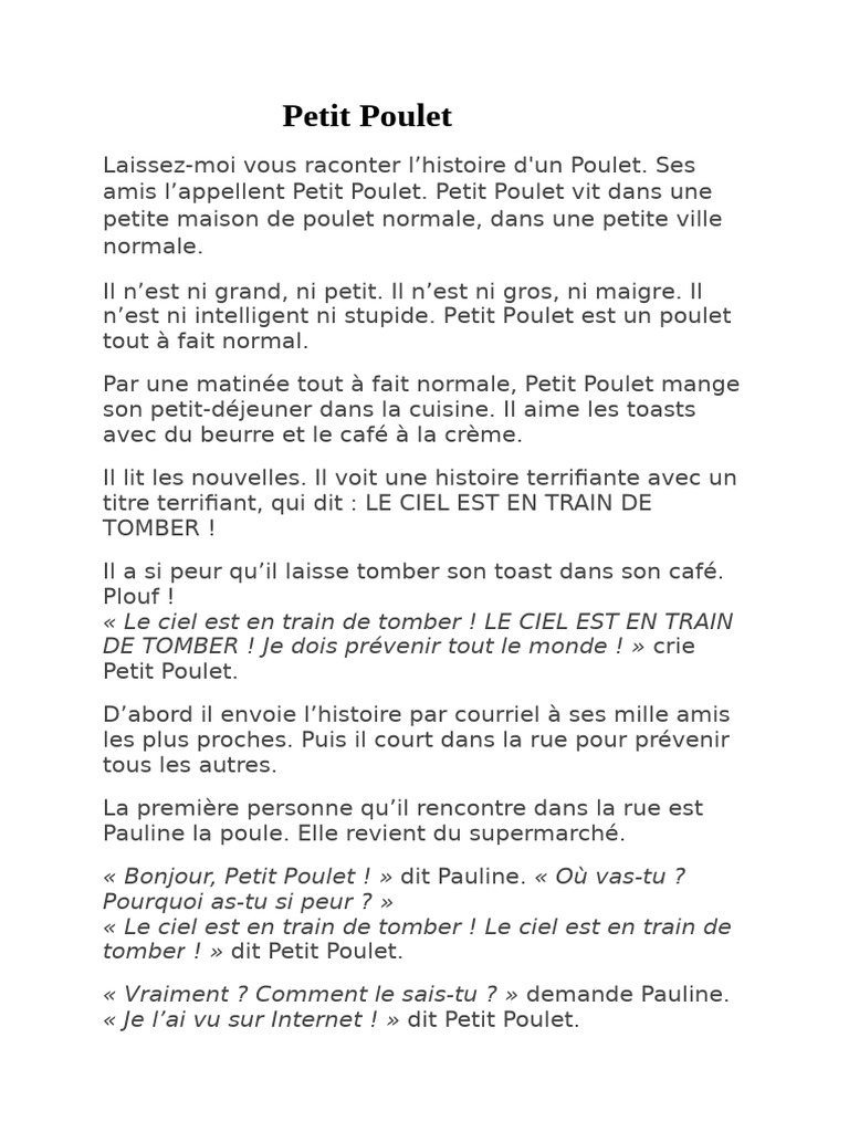Petit Poulet | PDF