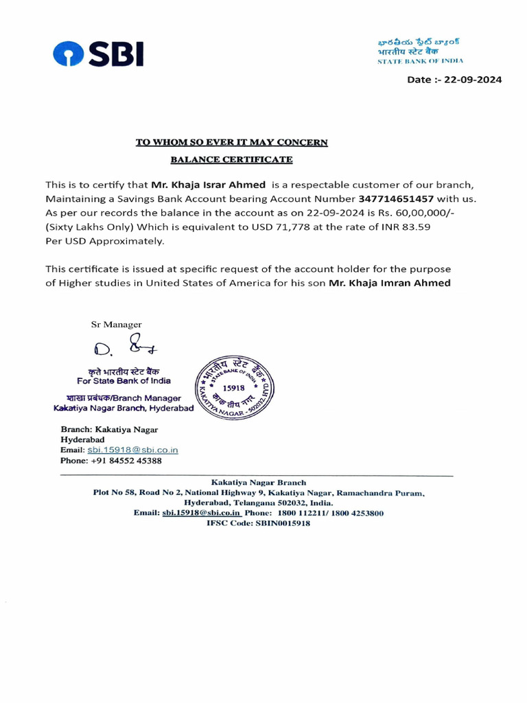 Balance Confirmation Letter | PDF