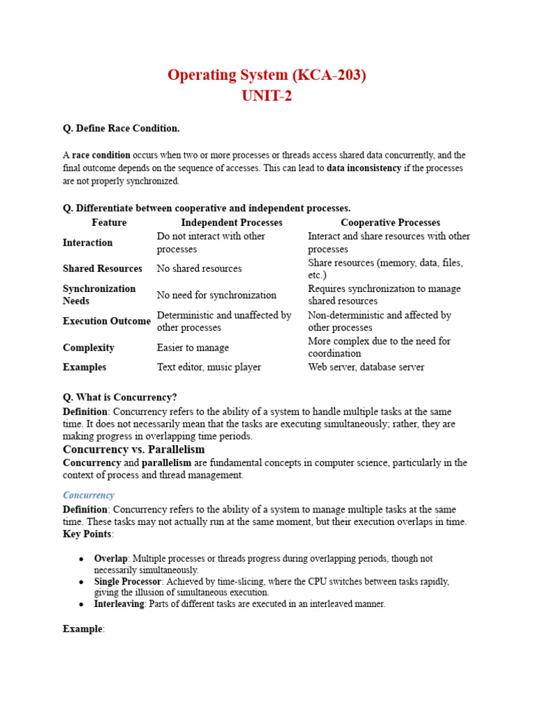 OS Unit-2 | PDF