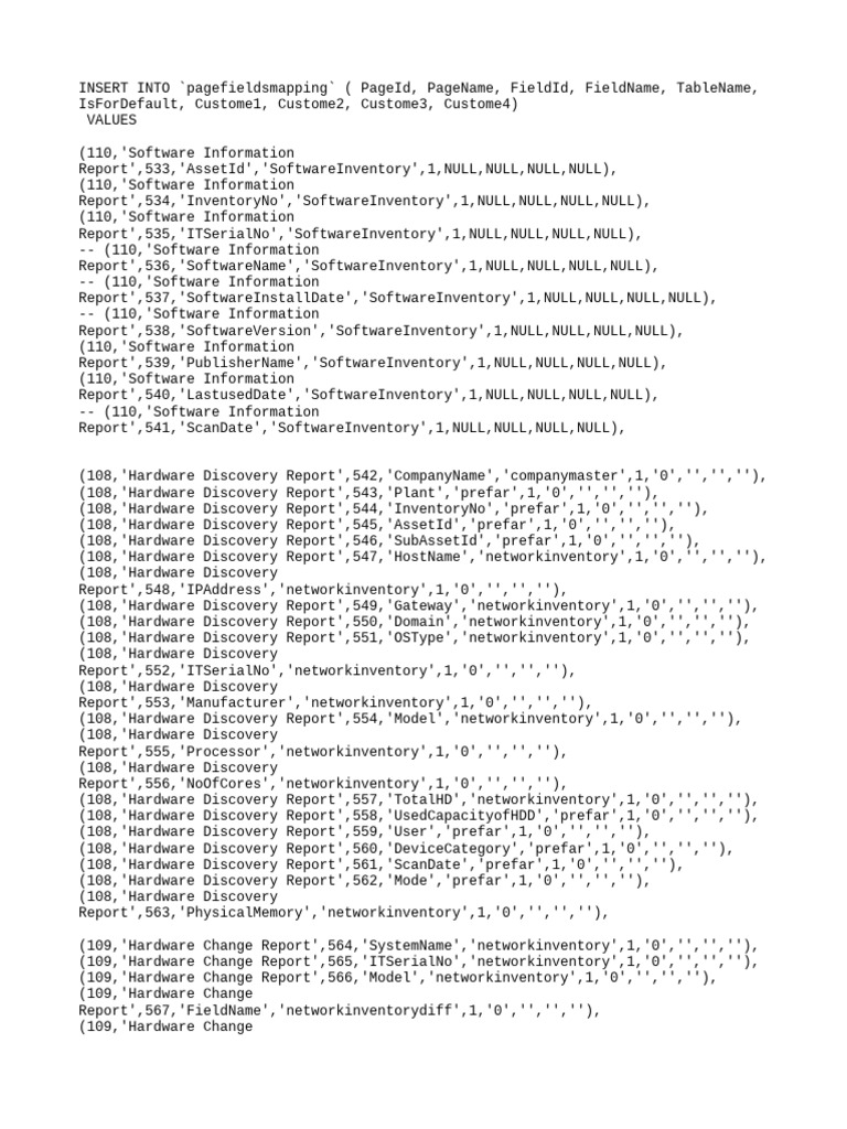 Data Insert | PDF