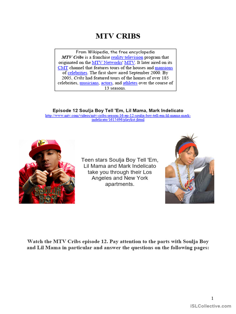 MTV CRIBS - Soulja Boy & Lil Mama | PDF