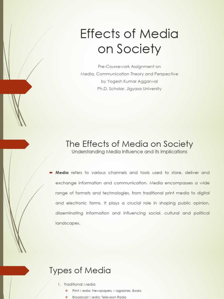 Effects of Media on Society | PDF