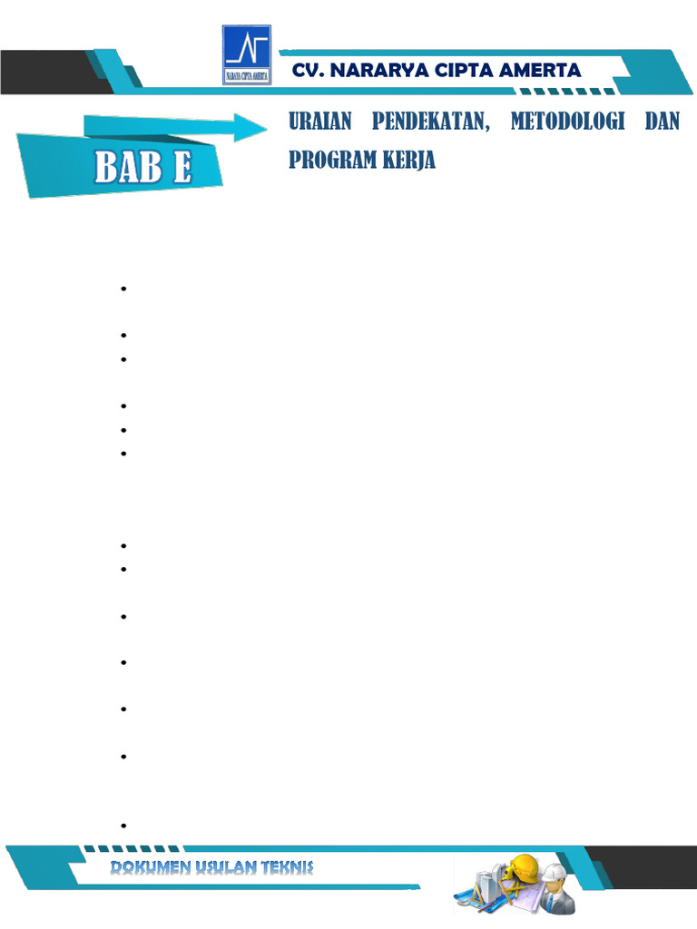 Bab E Uraian Metodologi Dan Program Kerja | PDF