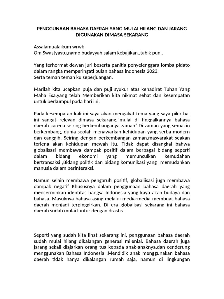 PIDATO SYIFA NUR ANNISA | PDF
