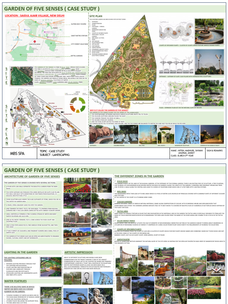Garden of Five Senses Case Study | PDF | Gardens