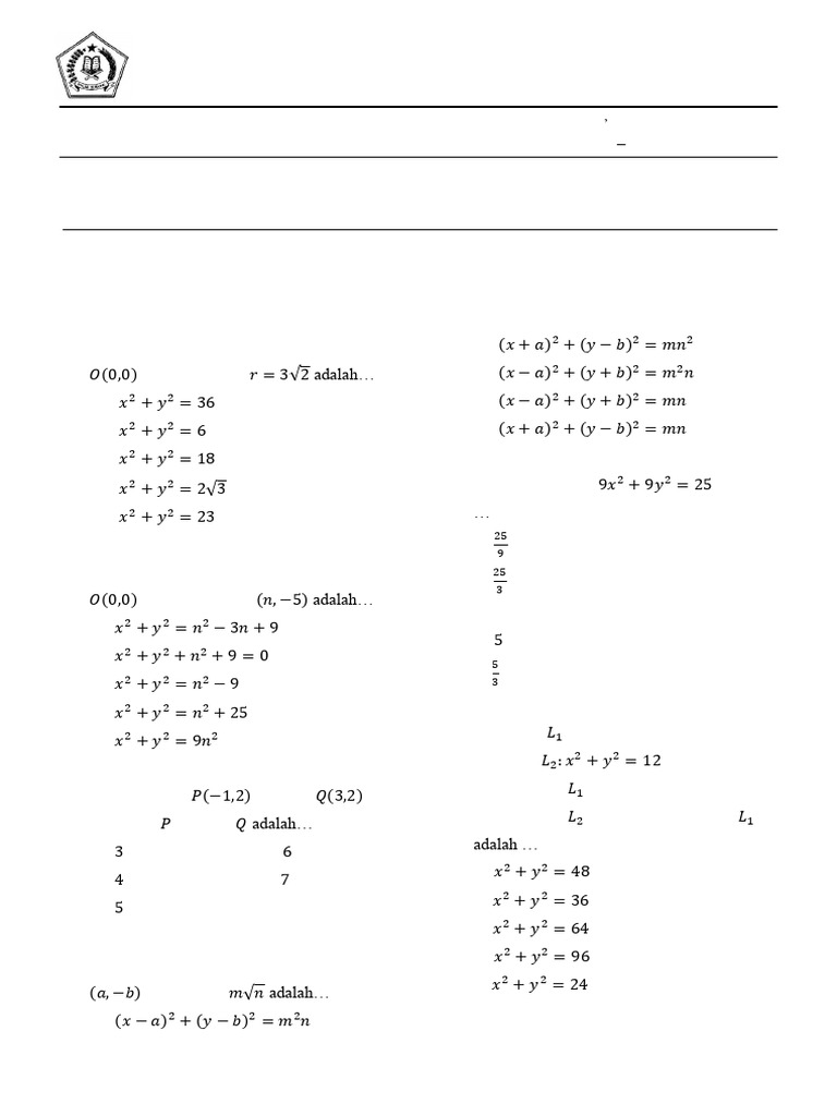 SOAL XI MATEMATIKA MINAT AKM GENAP 2023-2024 | PDF