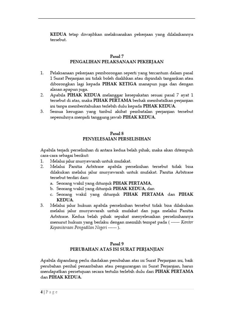 CONTOH SUBKON | PDF