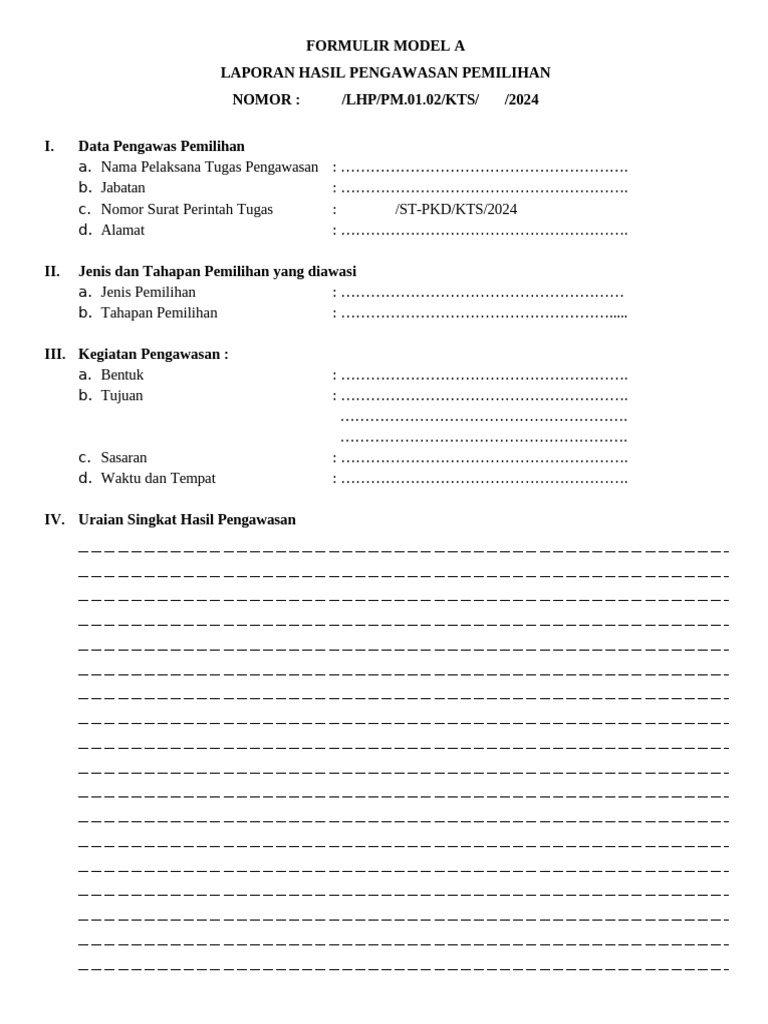 Formulir Model a Baruuuu | PDF
