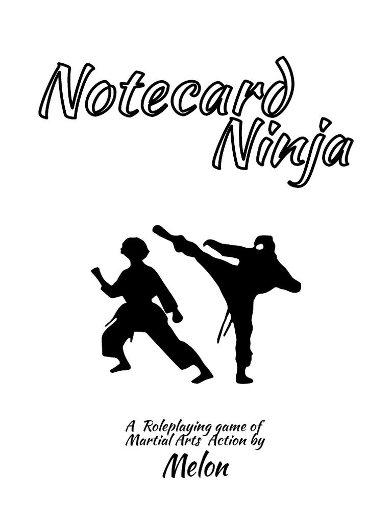 Notecard Ninja Character Creation Only | PDF