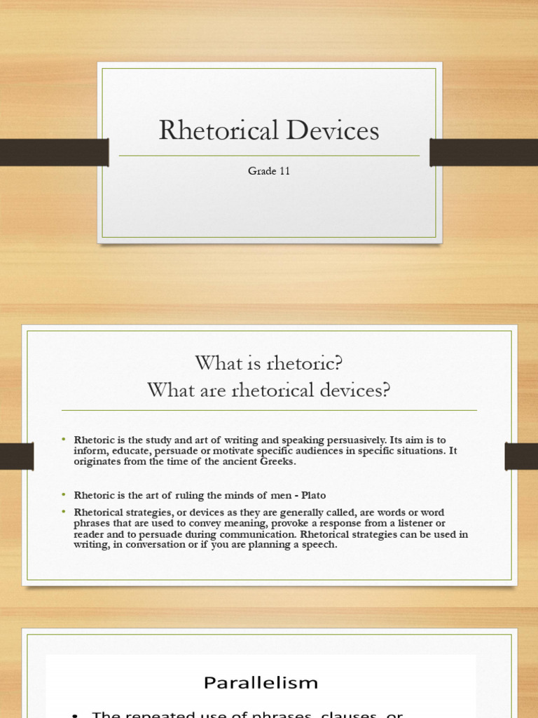 Rhetorical Devices: Grade 11 | PDF