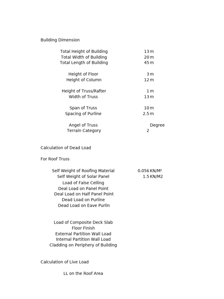 Load Calculation | PDF
