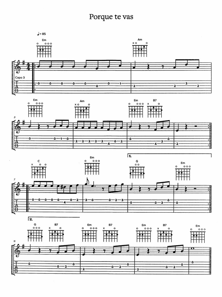 Porque Te Vas - Jeanette | PDF