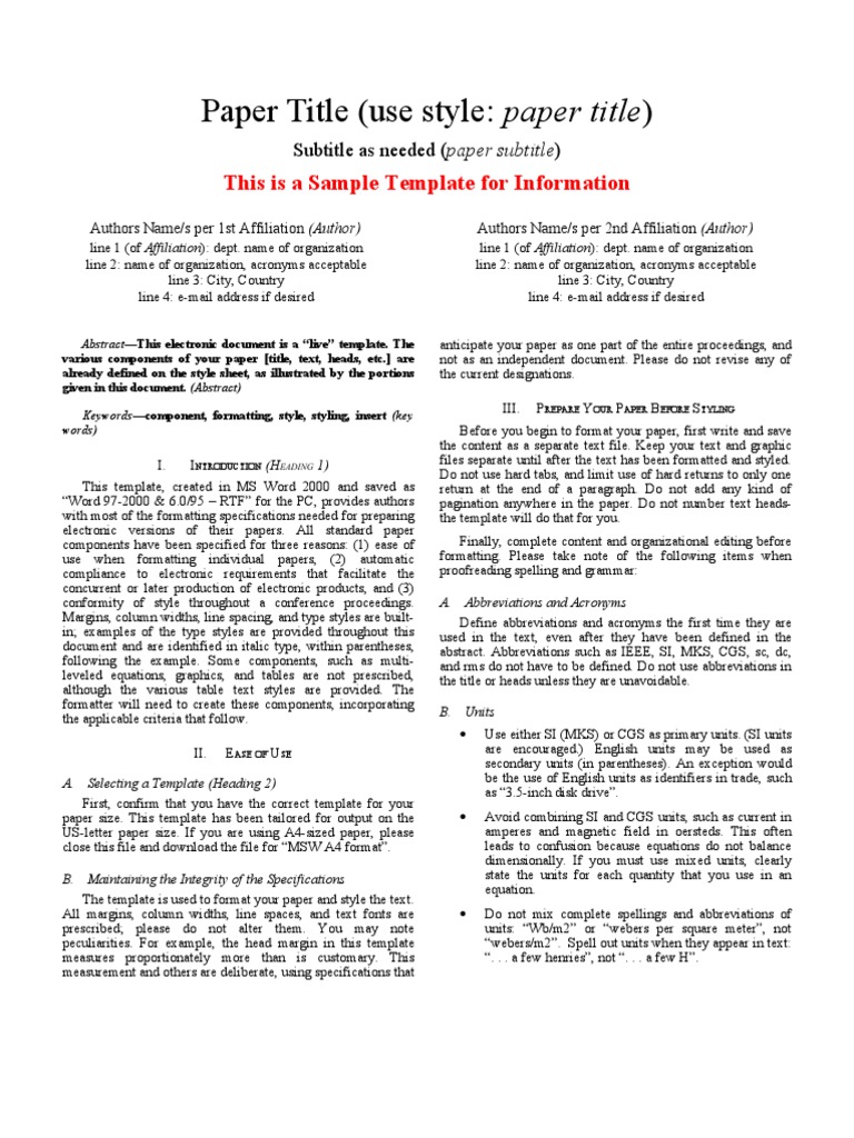 Research Paper Formatting Guide | PDF