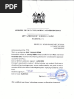 Kenya Secondary School Leaving Certificate | PDF