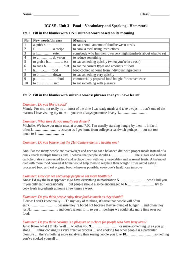 Homework - Extra Handout | PDF