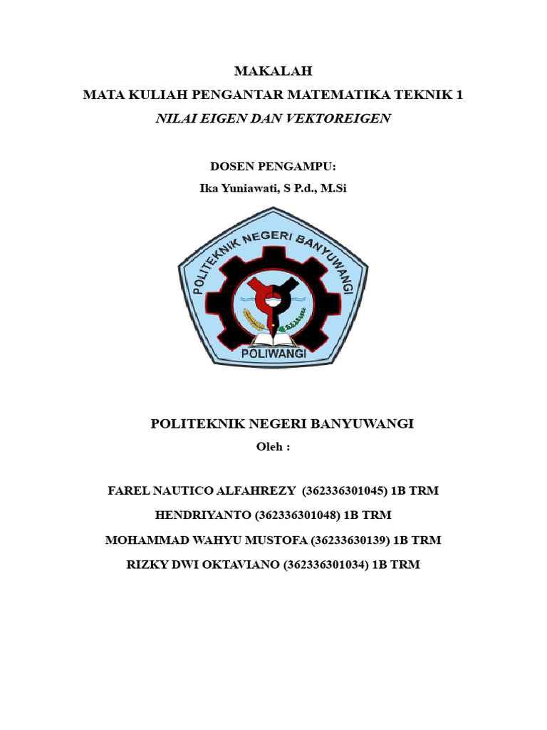 Makalah Matek 1 | PDF