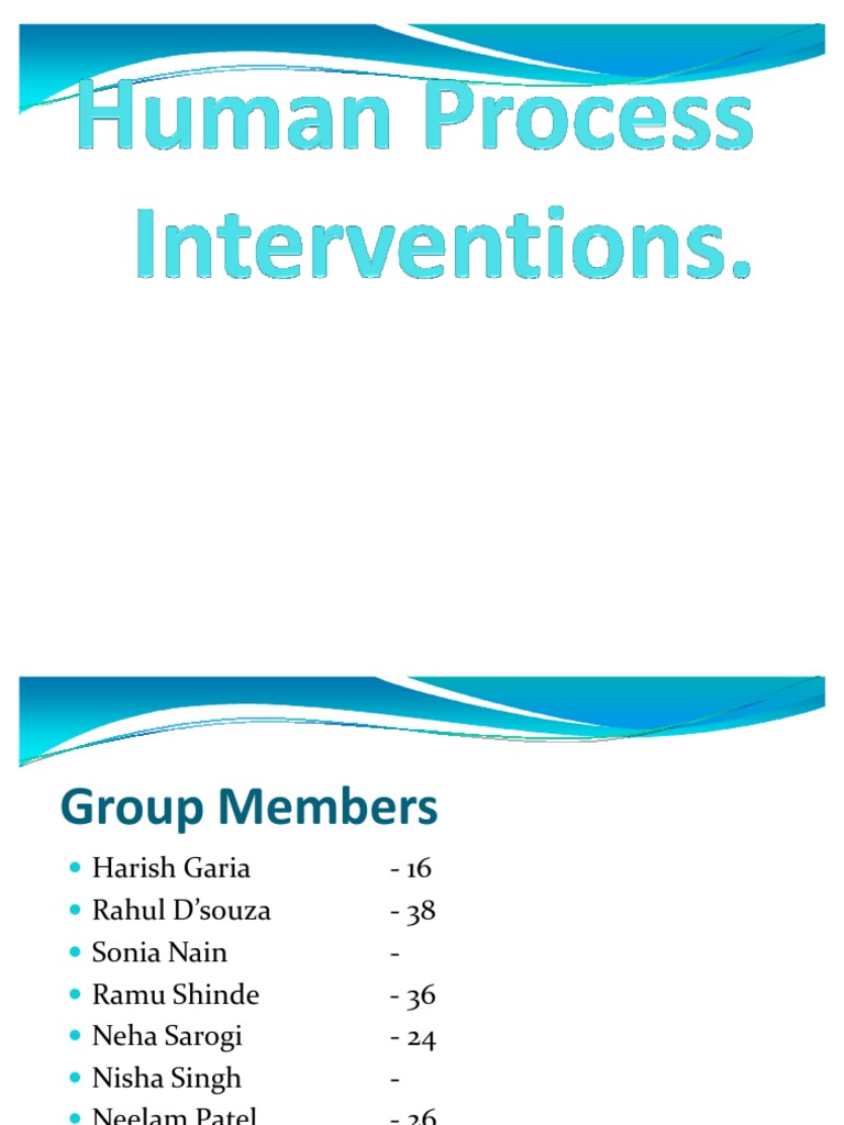 Human Process Interventions in OD | PDF
