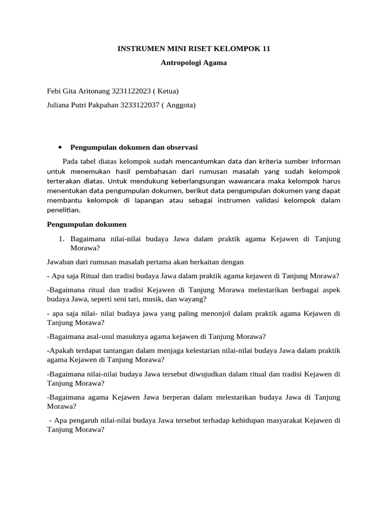 Kel.11 Instrumen Riset | PDF