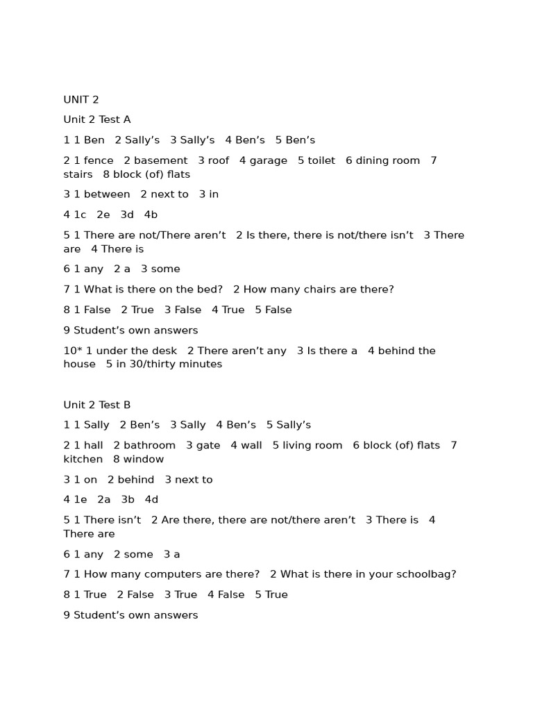 UNIT 2 Odp | PDF