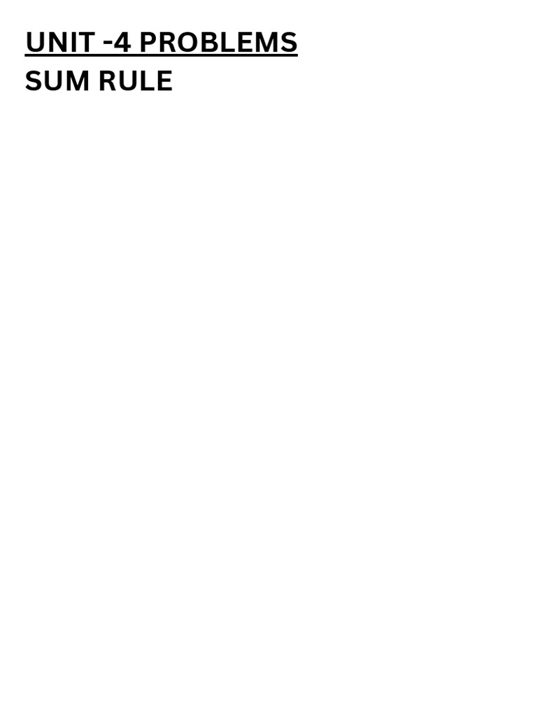 Unit 4 Problems | PDF