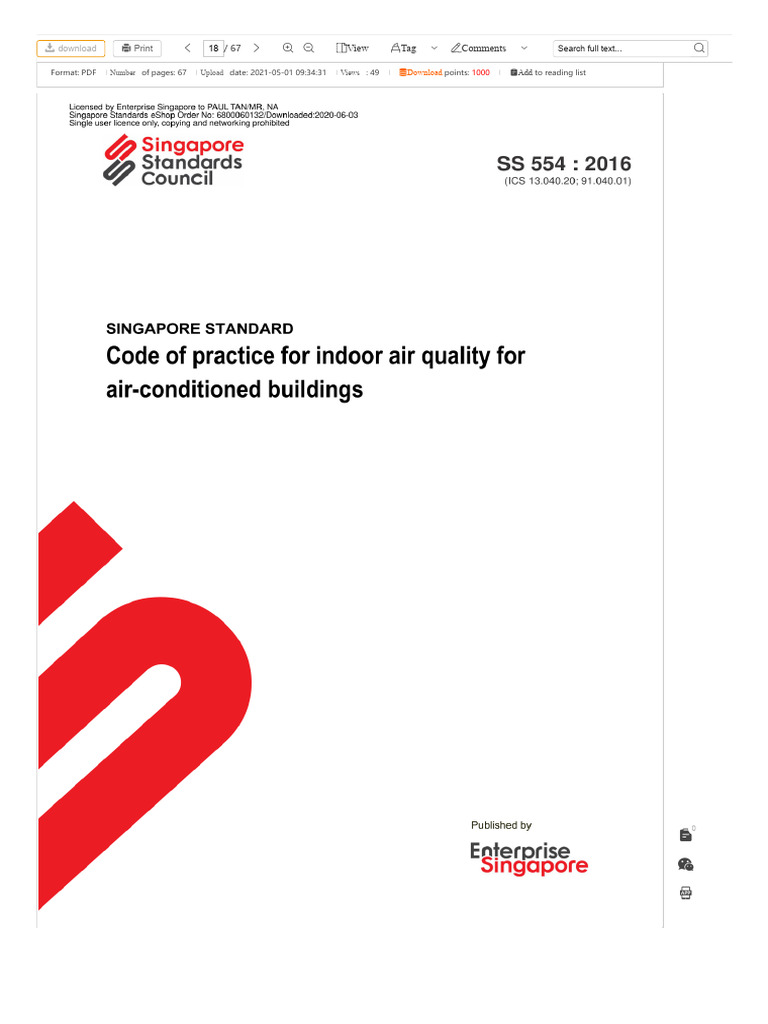 SS 554 - Iaq | PDF